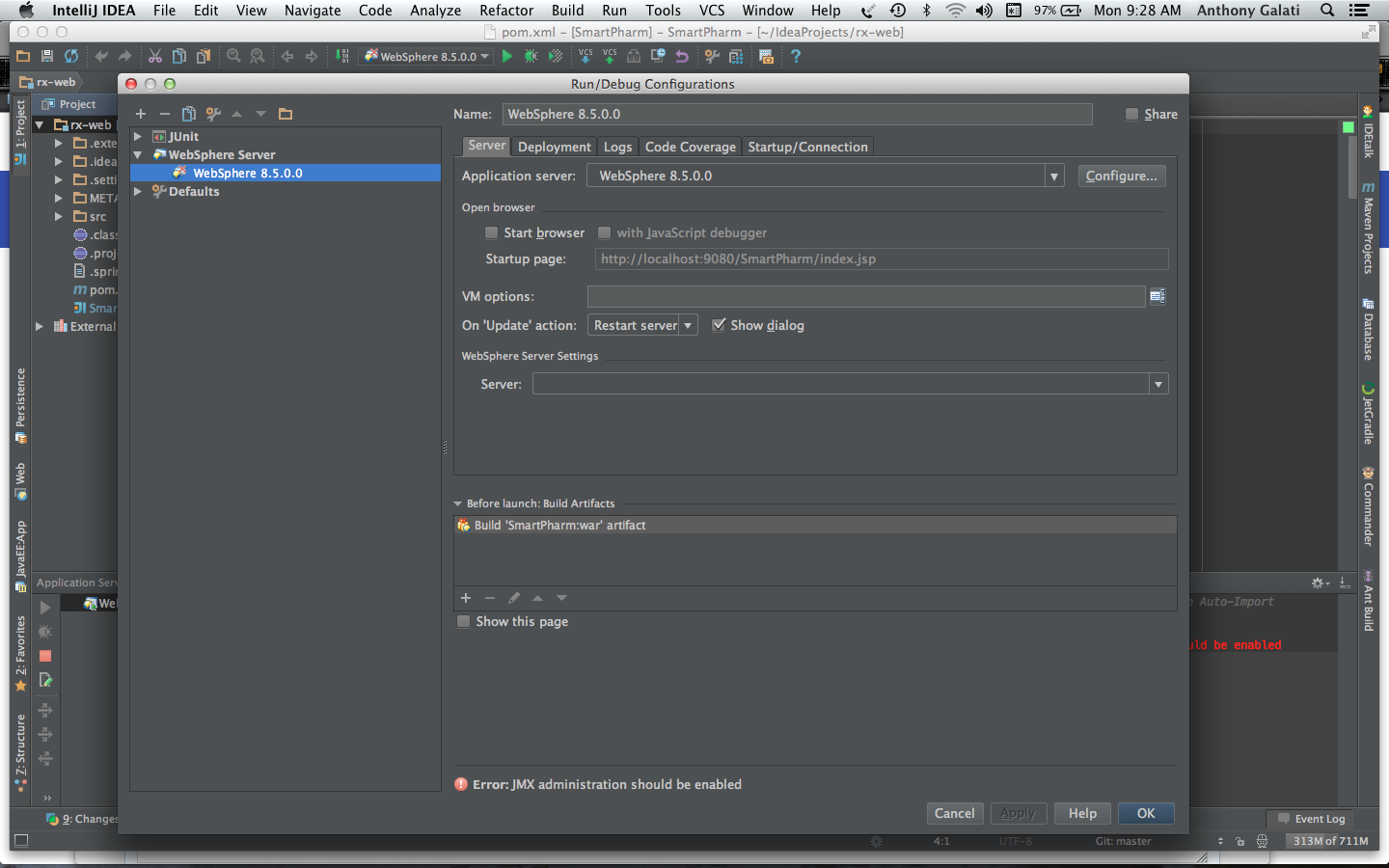 Need Help Getting Ibm Websphere 85 Liberty Profile Setup In Intellij Ides Support Intellij
